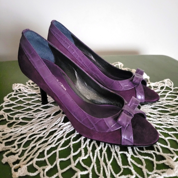 Casual Corner | Shoes | Italian Genuine Leather Suede Croc Embossed ...